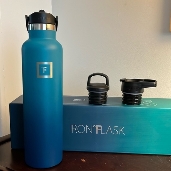 Iron Flask | Dining | Iron Flask Sports Water Bottle 3 Lids Incl Narrow ...